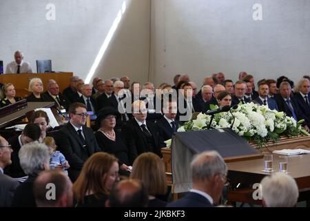 Lady Daphne Trimble (third left) and members of family, arrives for the ...