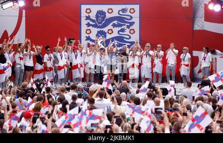 England’s Sarina Wiegman during the UEFA Women's Euro 2022 Group A ...