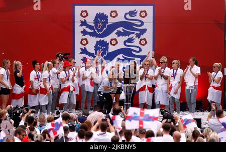 England’s Sarina Wiegman during the UEFA Women's Euro 2022 Group A ...