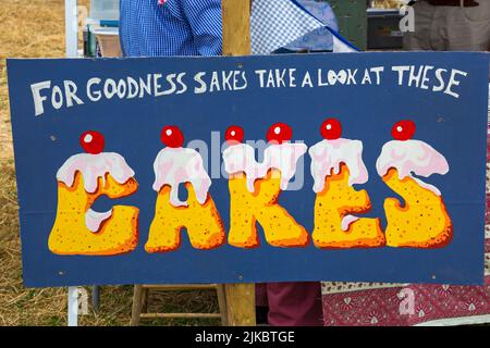 For Goodness Sakes Take a Look at These Cakes sign at Chettle Village ...