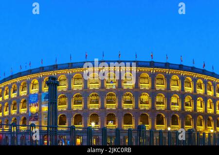 Bullring at night, Valencia, Spain Stock Photo - Alamy