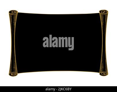 Horizontal scroll paper line art Stock Vector Image & Art - Alamy