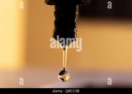 Clean dripping water, closeup Stock Photo - Alamy