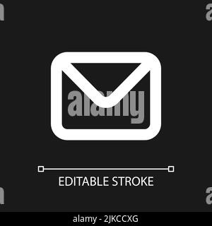 Unread message pixel perfect white linear ui icon for dark theme Stock Vector Image & Art - Alamy