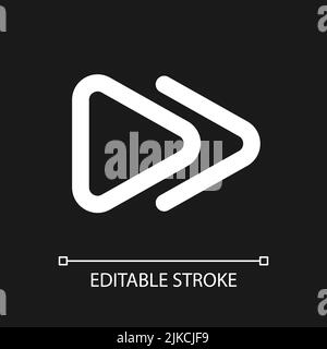 Fast forward button dark mode glyph ui icon Stock Vector Image & Art ...