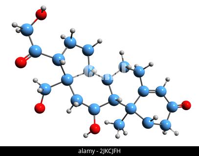 3D image of Corticosterone skeletal formula - molecular chemical ...