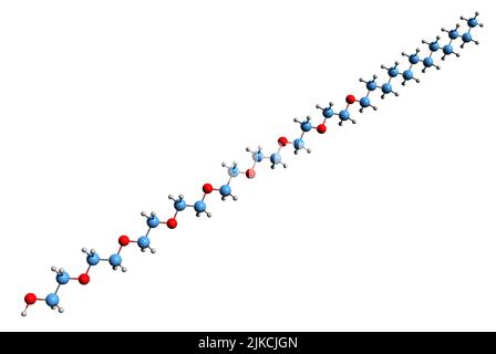 3D image of Ethylene glycol skeletal formula - molecular chemical ...