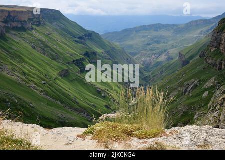 Stunning landscape with Khunzakh Canyon in the Republic of Dagestan ...