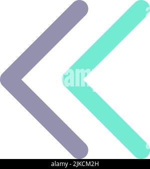 Fast reverse button flat color ui icon Stock Vector Image & Art - Alamy