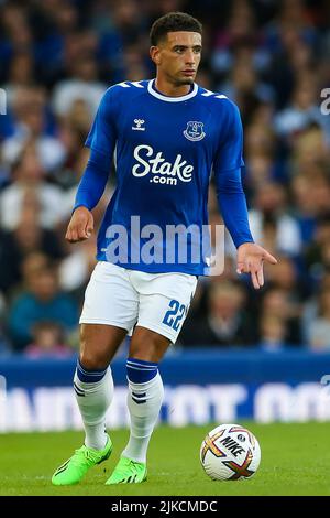 Everton’s Ben Godfrey during a pre-season friendly match at Goodison ...