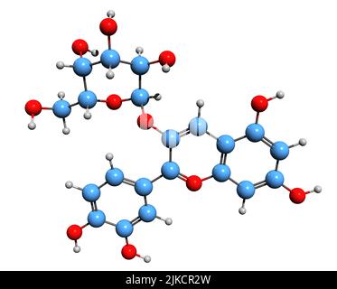 3D image of Cyanidin skeletal formula - molecular chemical structure of ...