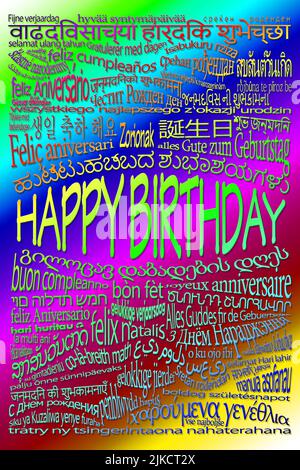 'Happy Birthday' translated into different foreign languages and ...