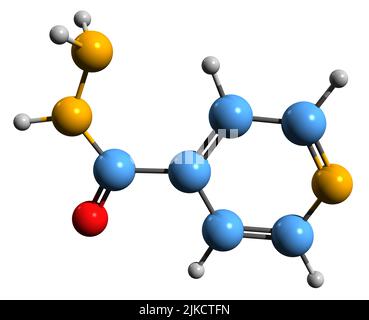 Isoniazid, isonicotinic acid hydrazide, INH molecule. It is antibiotic ...