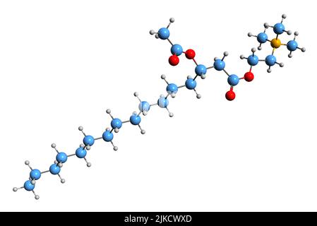 3D image of Tetrodotoxin skeletal formula - molecular chemical ...