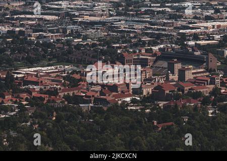 Aerial View of University of Colorado, Boulder Stock Photo - Alamy