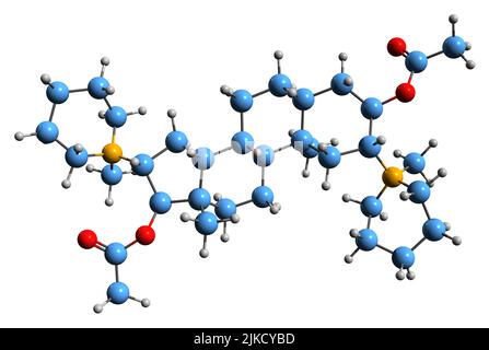 3D image of Curare skeletal formula - molecular chemical structure of ...
