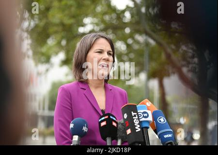 Annalena Baerbock, Germany’s Minister of Foreign Affairs, speaks at a ...