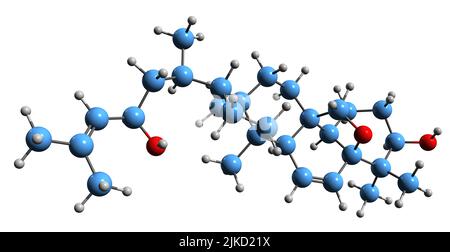 3D image of Cucurbitane skeletal formula - molecular chemical structure ...