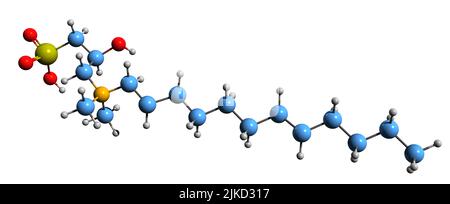 3D image of lauryl betaine skeletal formula - molecular chemical ...