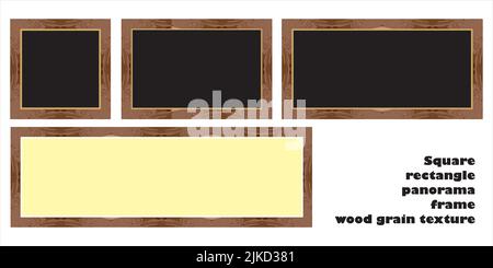 Rectangular minimalist wooden frame, 1x3 ratio Stock Vector Image & Art ...