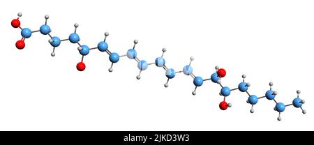 3D image of Eicosapentaenoic acid skeletal formula - molecular chemical ...