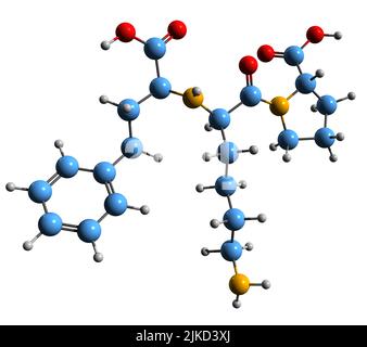 3D image of aldosterone skeletal formula - molecular chemical structure ...