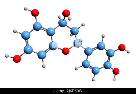 3D image of Flavan skeletal formula - molecular chemical structure of ...