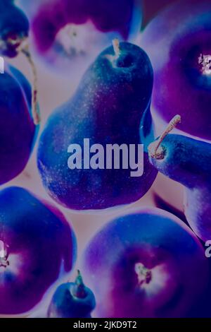 fluorescent fruit background conceptual food art Stock Photo - Alamy