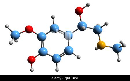3D image of Catechol skeletal formula - molecular chemical structure of ...