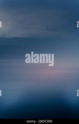 Storm in the sea of Croatia from the Ferryboat leaving Split Stock ...