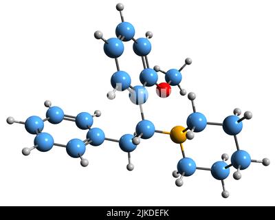 3D image of Diphenidine skeletal formula - molecular chemical structure ...