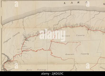 Map of the western part of the state of New York , 1823 Cartographic ...