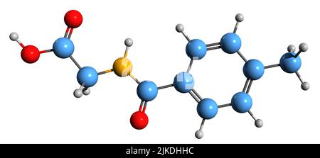 3D image of Xylene skeletal formula - molecular chemical structure of ...