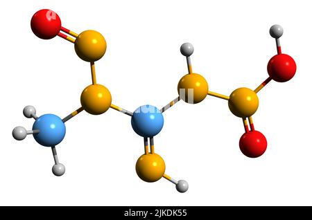 3D image of Nitroguanidine skeletal formula - molecular chemical ...