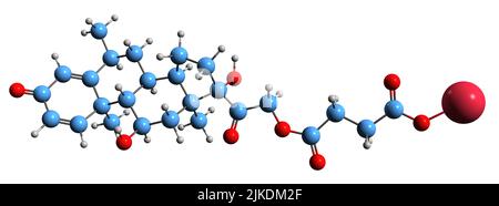 Methylprednisolone molecule. It is synthetic corticosteroid ...