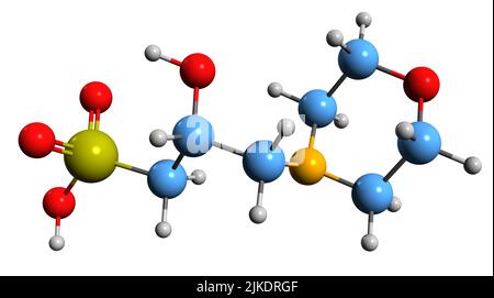 3D image of АМРd buffer skeletal formula - molecular chemical structure ...