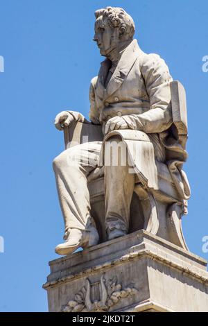 Statue of Bellini. Monument to Vincenzo Bellini (Monumento a Vincenzo ...