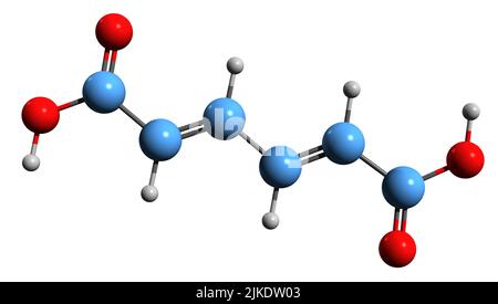 Chemical formula, skeletal formula and 3D ball-and-stick model of ...