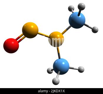 N-Nitrosodimethylamine, NDMA, dimethylnitrosamine, DMN molecule. It is ...