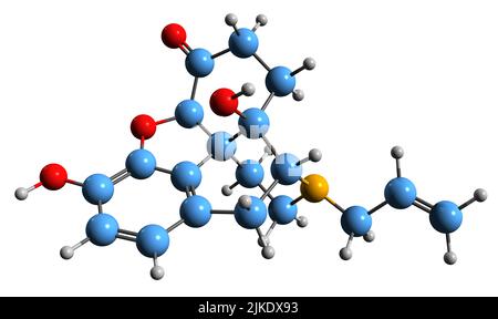 Naloxone opioid receptor antagonist medication molecule chemical ...
