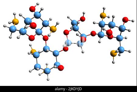 3D image of Neomycin B skeletal formula - molecular chemical structure ...
