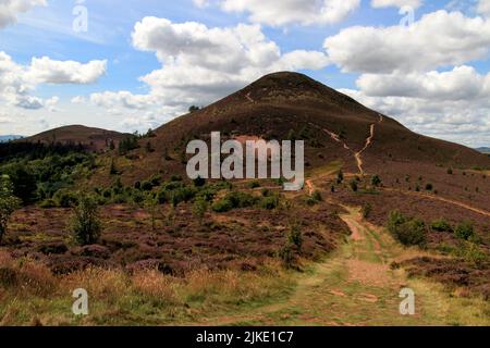 Hilltop, Peak, Eildon Hills summit, Melrose, Scotland, UK Stock Photo ...