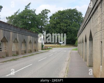 Erected in 1926, the Findhorn Bridge across the river on the former ...