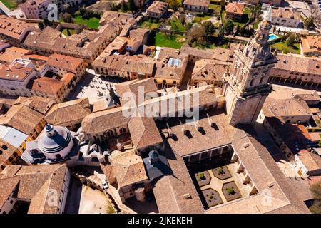 City skyline with historic cathedral of Burgo de Osma, Spain Stock ...