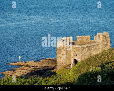 Little Dennis Fort, Pendennis Point, Falmouth, England, UK Stock Photo ...