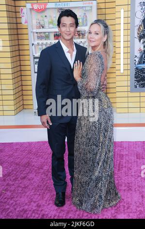 Will Yun Lee and Jennifer Birmingham Lee attending the "San Andreas ...