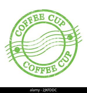 COFFEE CUP text written on blue grungy stamp sign Stock Photo - Alamy