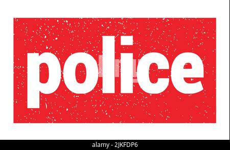 POLICE, text written on red rectangle stamp sign Stock Photo - Alamy