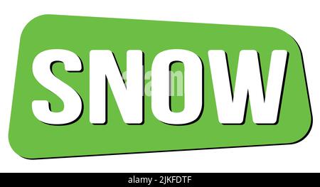 SNOW text written on green grungy stamp sign Stock Photo - Alamy