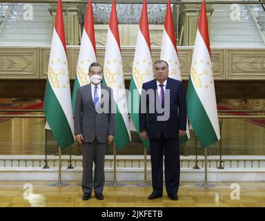 Dushanbe, Tajikistan. 1st Aug, 2022. Rustam Emomali, chairman of the ...